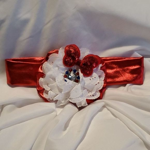 Jackie Sherwood | Accessories | Patrioticred Butterfly White Blue Headband | Poshmark